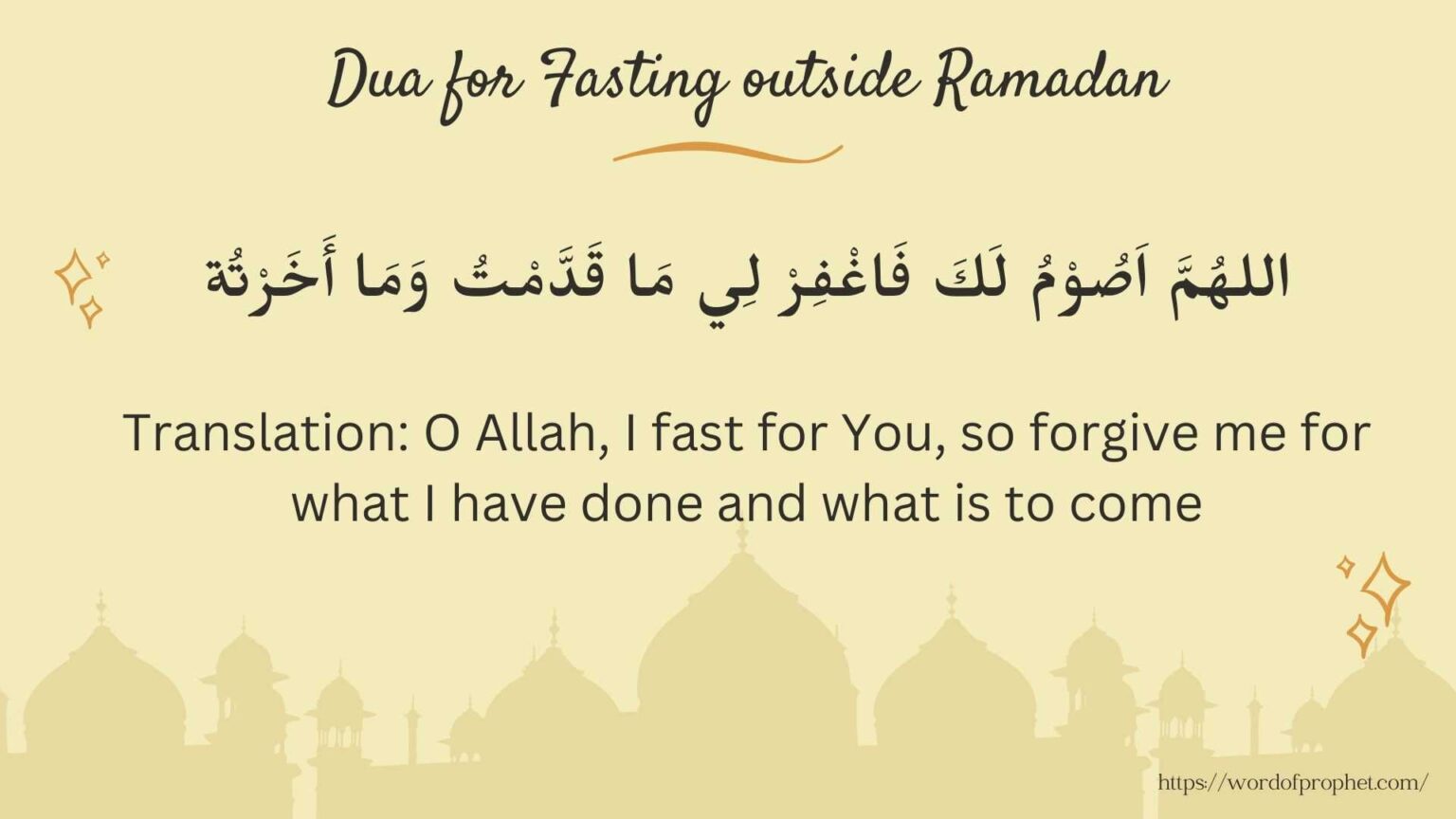 Dua for Fasting: Dua for Keeping Fast in and outside Ramadan - Word of ...