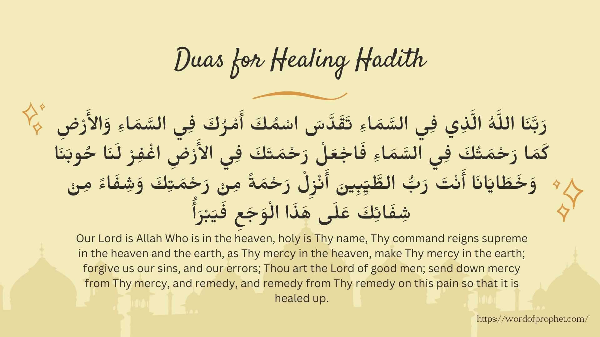 Dua for Healing (Shifa) in Islam - Word of Prophet