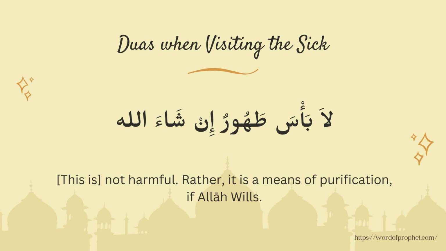 Dua for Healing (Shifa) in Islam - Word of Prophet
